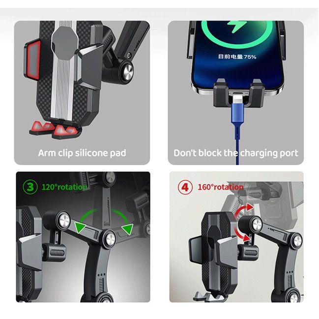 Universal 360° Long Neck Car Mount Phone Holder Mobile Phone Stand with Silicon Sucker (With ...