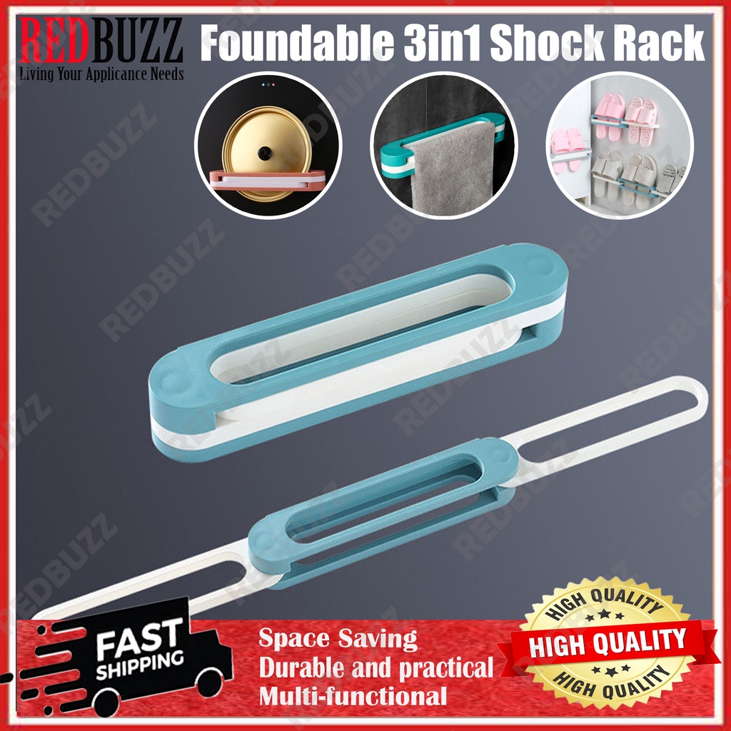 REDBUZZ Slipper Shoes Sandal Organizer Storage Rack Hanging Holder Wall ...