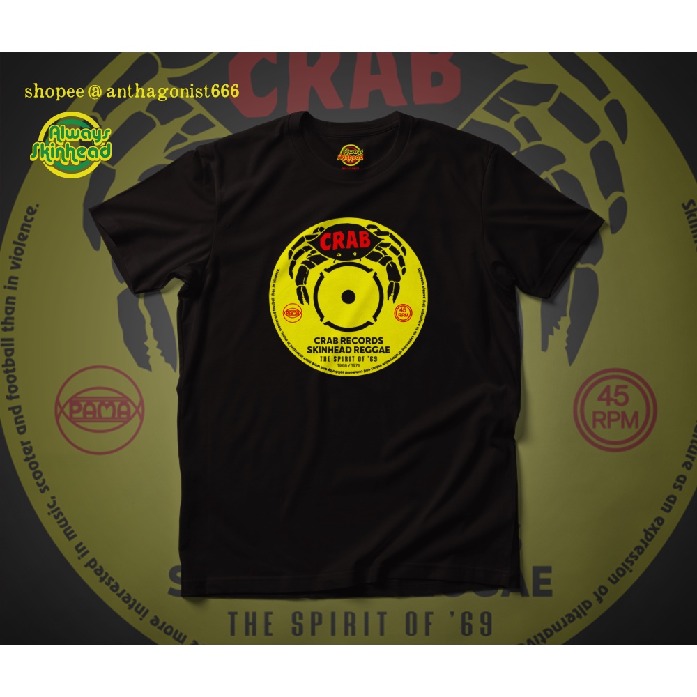 SKINHEAD :CRAB RECORD | ALWAYS SKINHEAD | BOOTLEG | Gildan Premium 100% Cotton | Shopee Malaysia