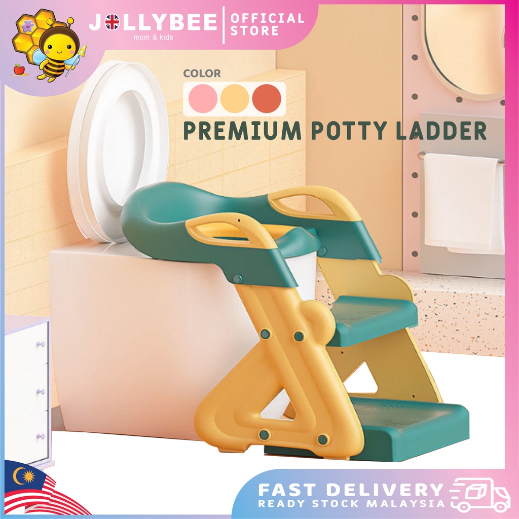 Jollybee Toilet Bowl Potty Ladder Training Seat Adjustable Folding ...