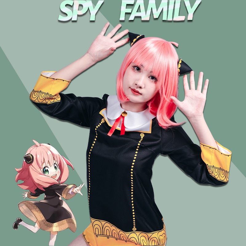 Anya Forger Cosplay Dress SPY×FAMILY Costume Experiment 007 Anya's Wig ...