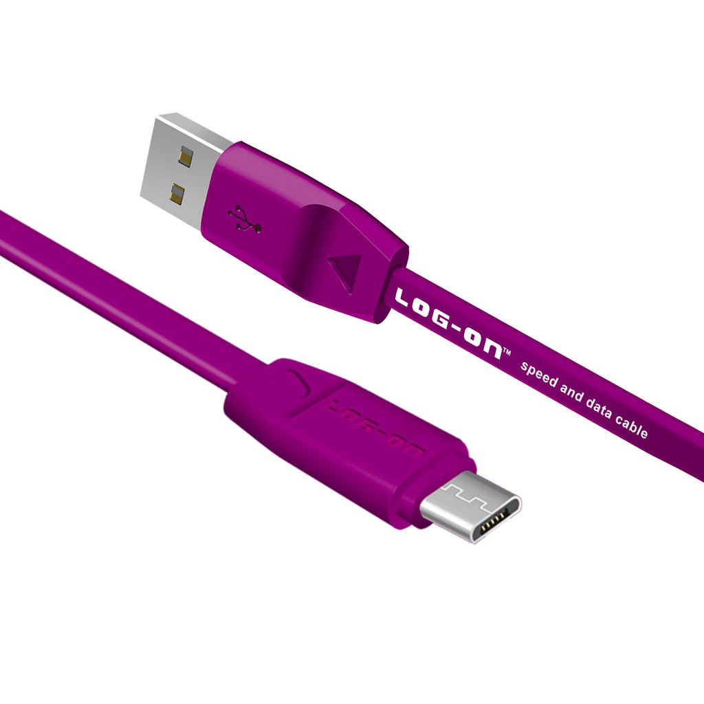 Log ON Cable MICRO 2.4A L22 COLORFUL DATA Cable & FAST CHARGING 100CM ...