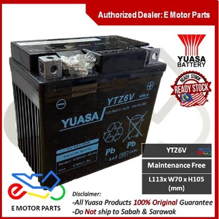 YTZ6 BATERI RS150 CBR150 PCX150 new CLICK150i VARIO150 YTZ6V YUASA ...