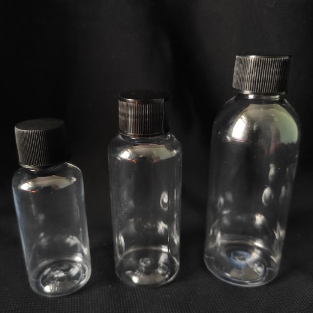 30ml, 50ml & 80ml Transparent Plastic Bottle, botol plastik | Shopee ...