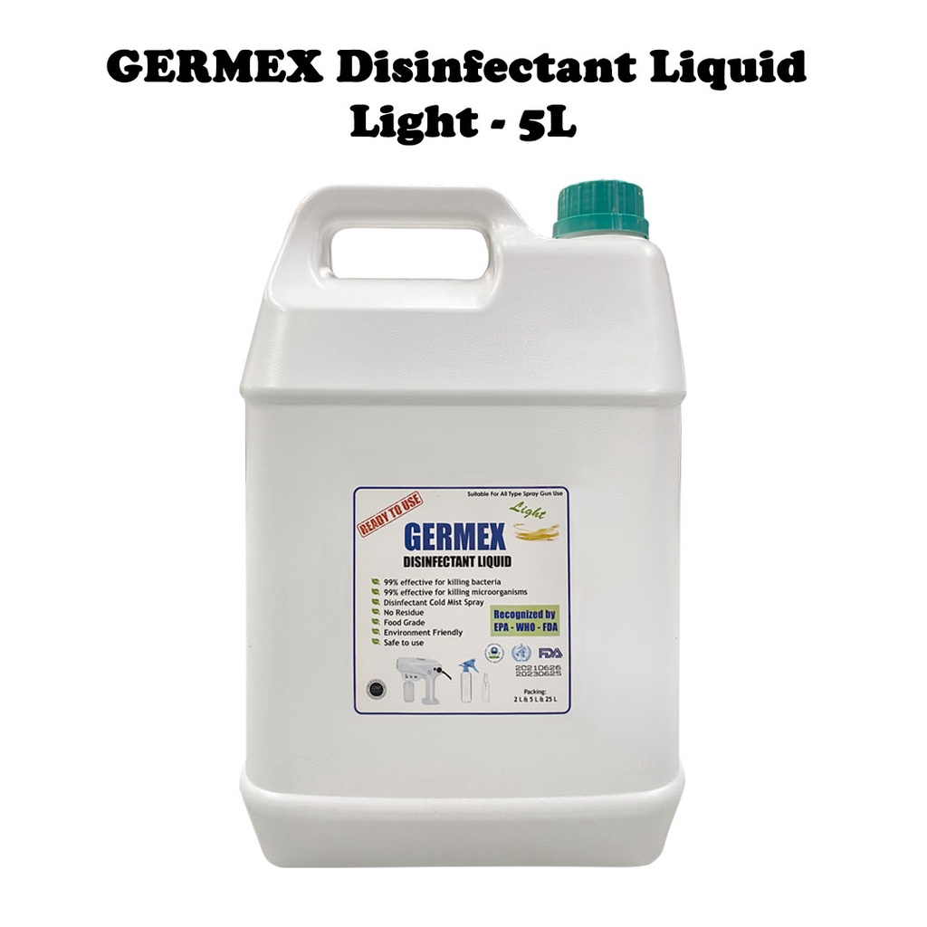 Germex Disinfectant Liquid 5L - Light (Ready to use) | Shopee Malaysia