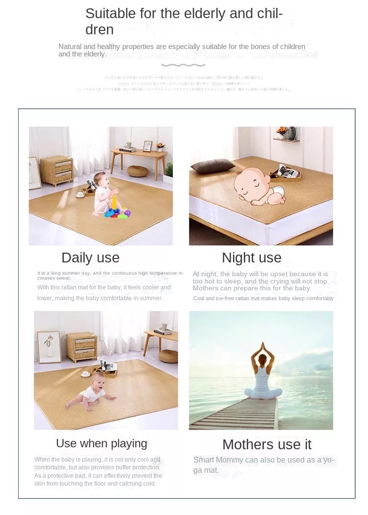 Rattan Floor Mats Carpets Japanese Korean Living Room Bedroom Balcony ...