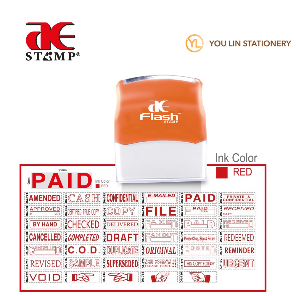 AE Ready Made Stamp / Self-Inking Commercial Stock Stamp | Shopee Malaysia