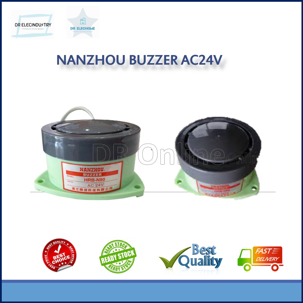 ALARM BUZZER NANZHOU TRIANGLE -AC240V / AC24V / DC24V 2WIRE | Shopee ...