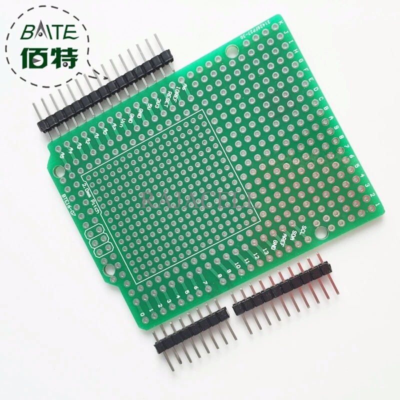 Combo 2mm+2.54mm Pitch Prototype PCB for Arduino UNO R3 Shield Pin ...