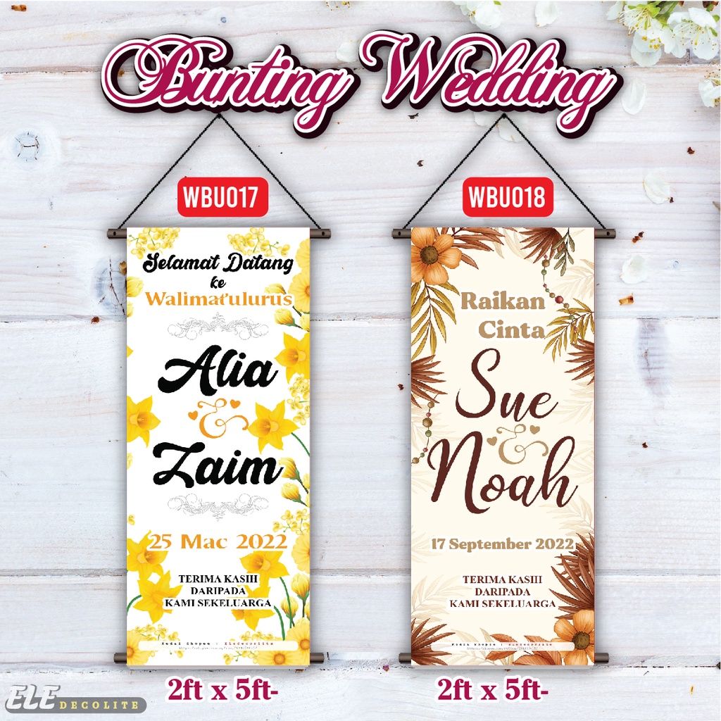 BUNTING KAHWIN 2 x 5/BANTING MAJLIS KAHWIN/WEDDING BANNER | Shopee Malaysia