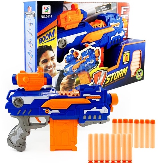 🔥Ready Stock🔥Fire Storm Soft Bullet Toy Gun with 16 pcs Soft Bullet ...