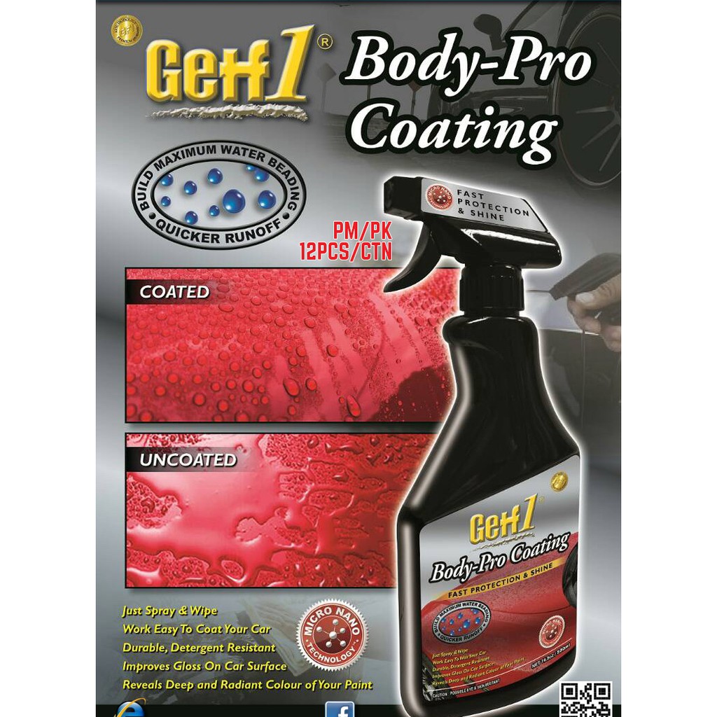 GETF 1 CAR BODY-PRO COATING (500ML) | Shopee Malaysia