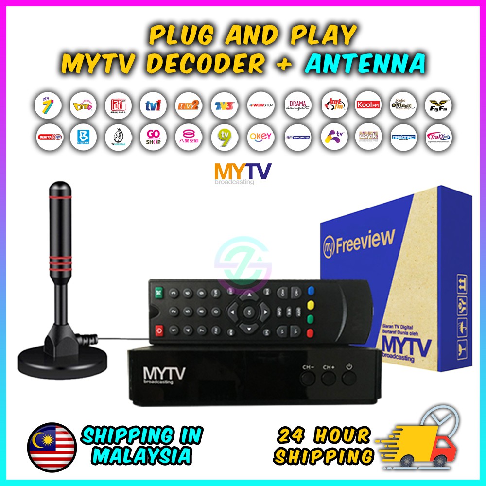 💥READY STOCK💥 MYTV Decoder (MCMC APPROVED) MYFREEVIEW HDTV DVBT2 ...