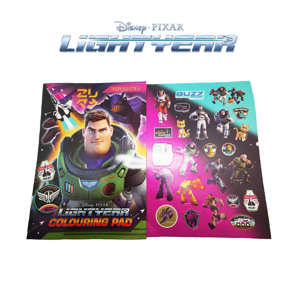 🌠 New! Disney Pixar Lightyear A4 Coloring Book With Sticker Set / Set ...