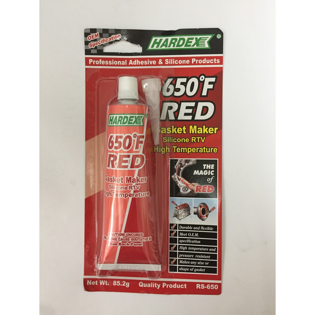 Hardex 650 F Red Gasket Maker Silicone RTV High Temperature RS650 ...