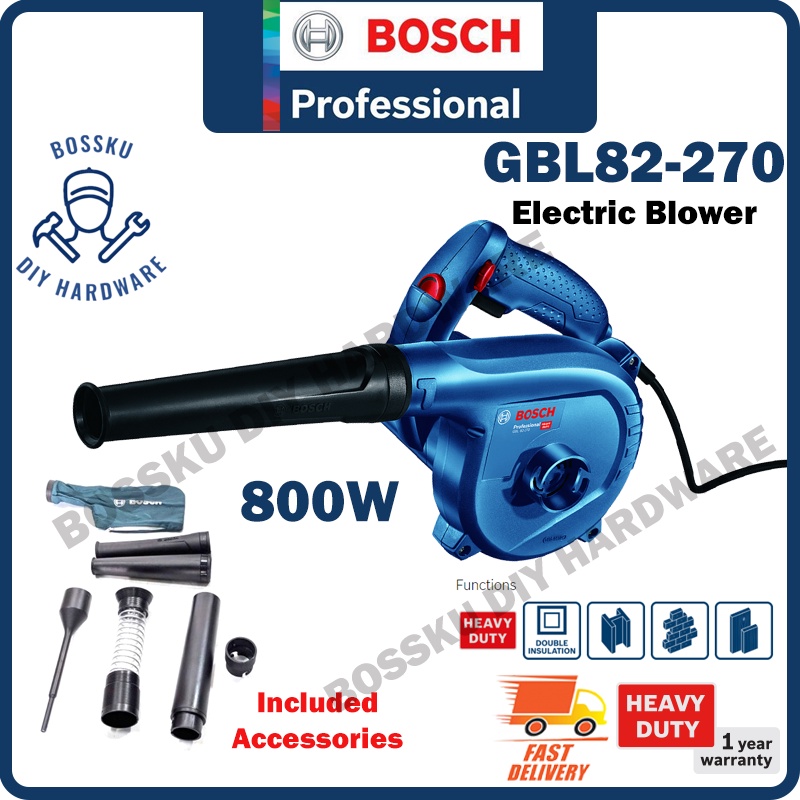 BOSCH GBL82-270 800W Electric Blower with Dust Extractor with ...