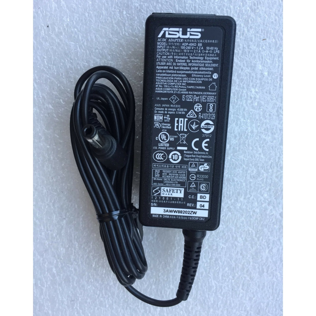 19V 2.1A AC Adapter 5.5*2.5mm For Asus Monitor MSI Optix G27C7 ADP-40KD ...