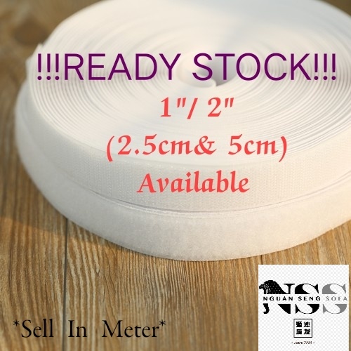 1''/ 2'' (2.5cm/ 5cm) Black and White Hoop and Look/ Velcro Tape/ Magic ...