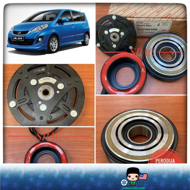 PERODUA ALZA 1.5/BEZZA 1.0 6PK ORIGINAL DENSO COMPRESSOR MAGNETIC ...