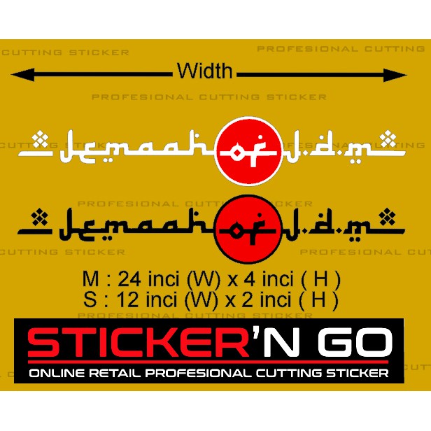 STICKER CUTTING CUSTOM JEMAAH OF JDM DESIGN | Shopee Malaysia