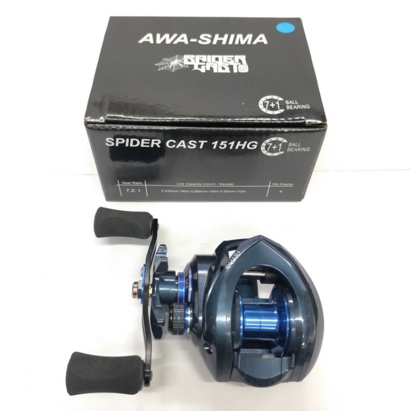 AWASHIMA 2022 NEW SPIDER CAST 151HG BC FISHING REEL | Shopee Malaysia