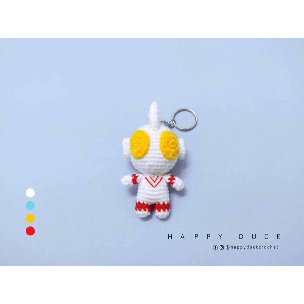 奥特曼 Ultraman Keychain | 100% Handmade Crochet & Amigurumi 手工钩针娃娃 [DIY ...