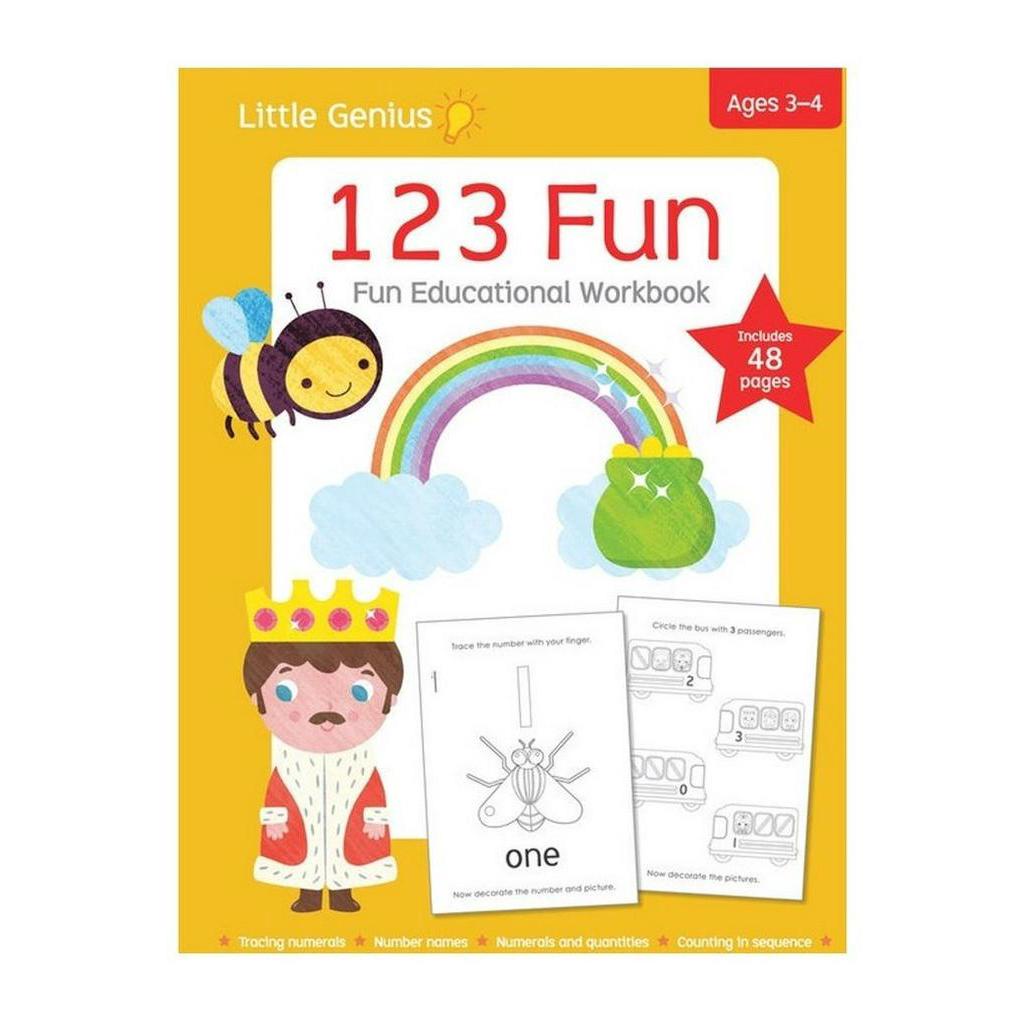 Little Genius Maths Fun Educational Workbook For Kids to Learn Counting ...