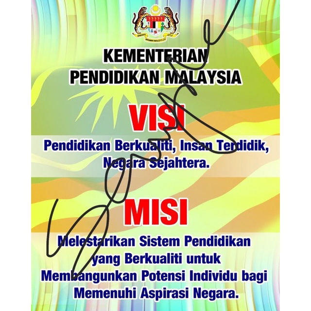 (Ready Stock) VISI MISI KPM/Banner/Bunting/Murah/Banner Sekolah/Bunting ...