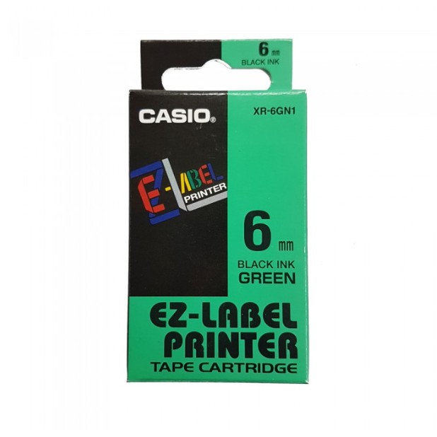 CASIO LABEL CARTRIDGE 6MM XR-6GN1 GREEN | Shopee Malaysia