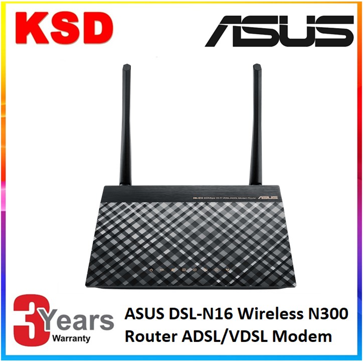 Asus DSL-N16 300Mbps Wi-Fi VDSL/ADSL Modem Router | Shopee Malaysia