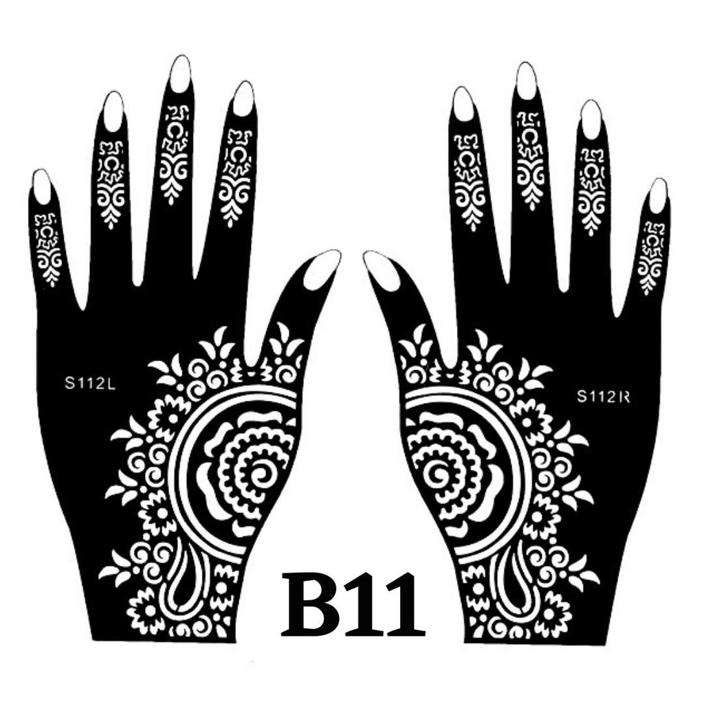 Sticker inai / Sticker Henna / Henna Stencil / Mehndi Stencil NEW ...
