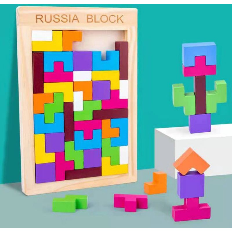 Russia Block Russian Games Rusia Puzzle Puzzles Board Game Mainan Eq IQ ...
