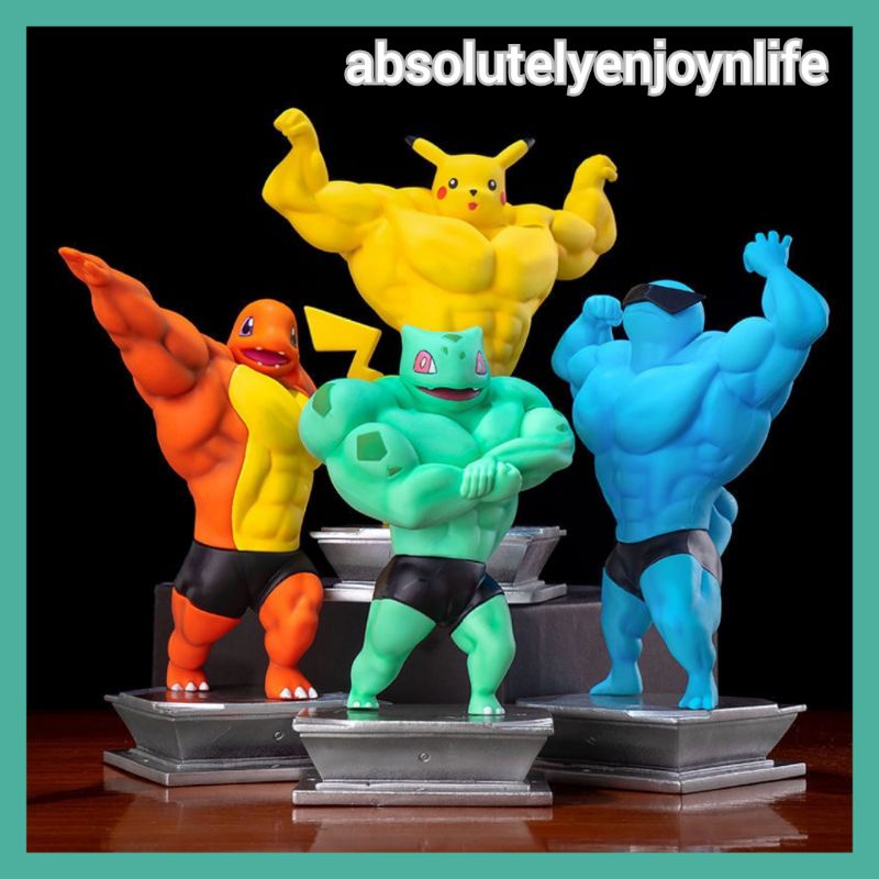 🇲🇾Ready Stock🇲🇾GK muscle macho fitness Pokémon scene model figure ...