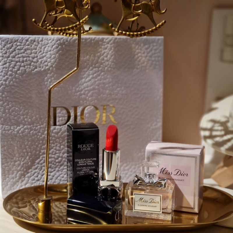 [Ori] CD Rouge Dior 999 Red & Miss Dior Blooming Mini Set | Shopee Malaysia