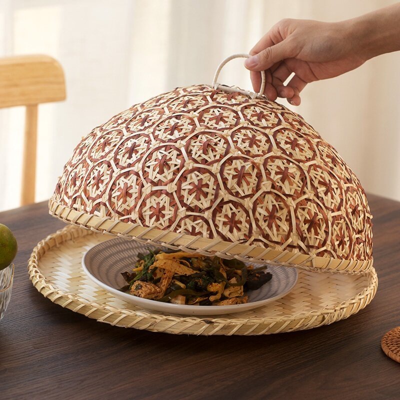 Handmade Bamboo Table Cover Vegetable Cover Household Fly Proof Food ...