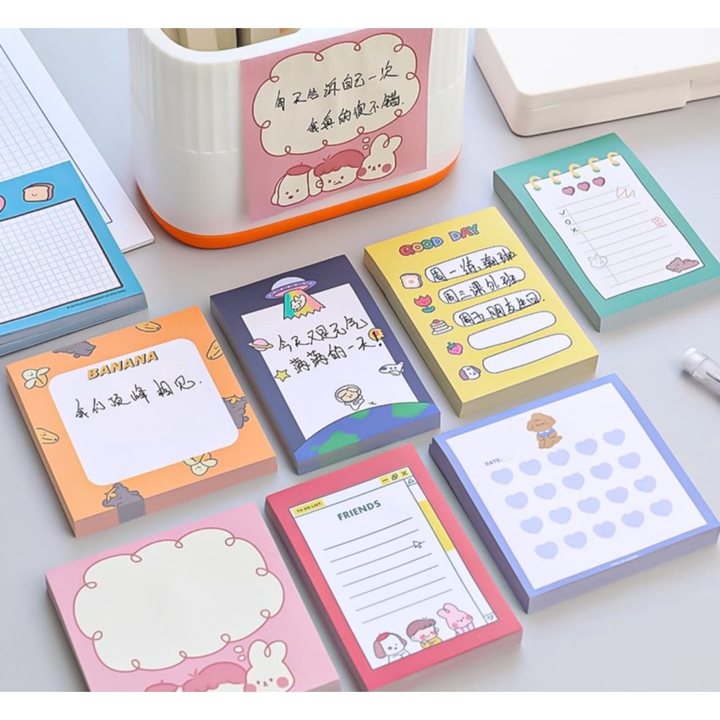 Ins Trendy Cute Cartoon Sticky Notes | Shopee Malaysia