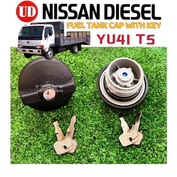 NISSAN UD YU41 T5 LORRY DIESEL FUEL TANK CAP WITH 2KEY /PENUTUP MINYAK ...