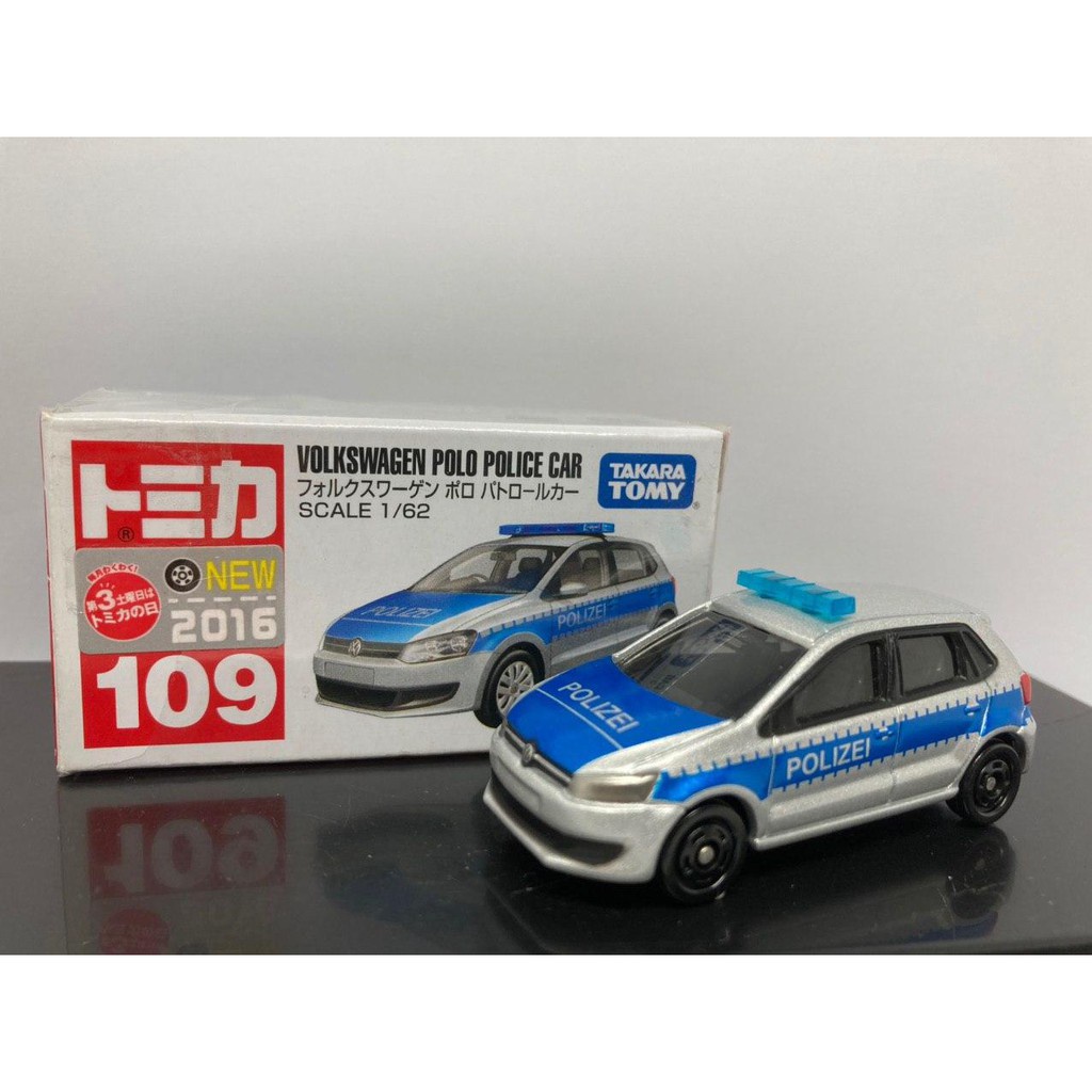 【READY STOCK】1/62 Volkswagen Polo Police Car NO.109 Tomica Takara Tomy ...