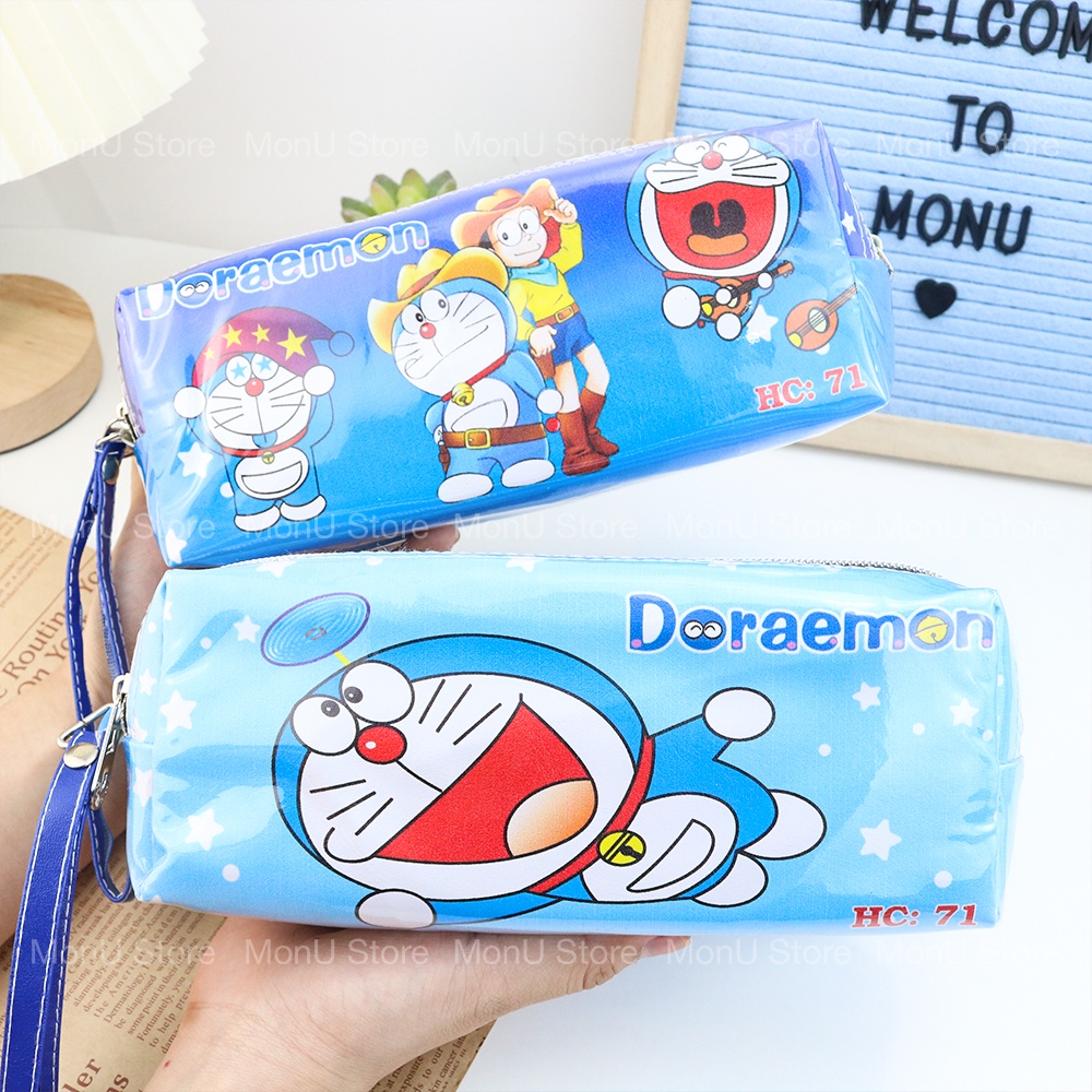 Doraemon 2-compartment pen box, writing wallet with scratch-resistant ...