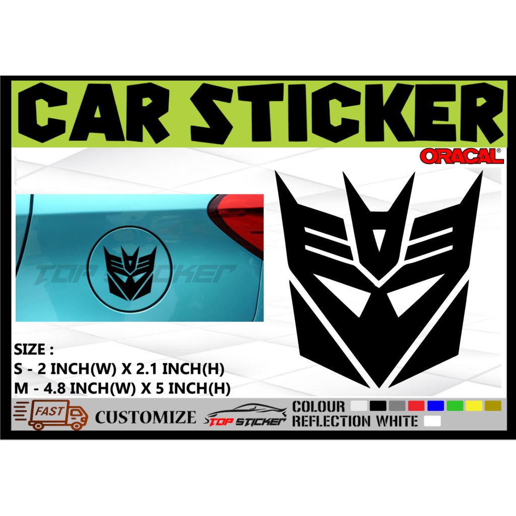 DECEPTICON TRANSFORMERS CAR STICKER | Shopee Malaysia