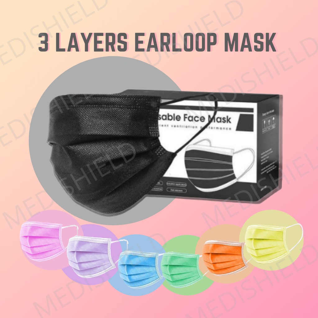 Zero Degree 50pcs colour mask 3ply Face mask Non Medical Disposable ...