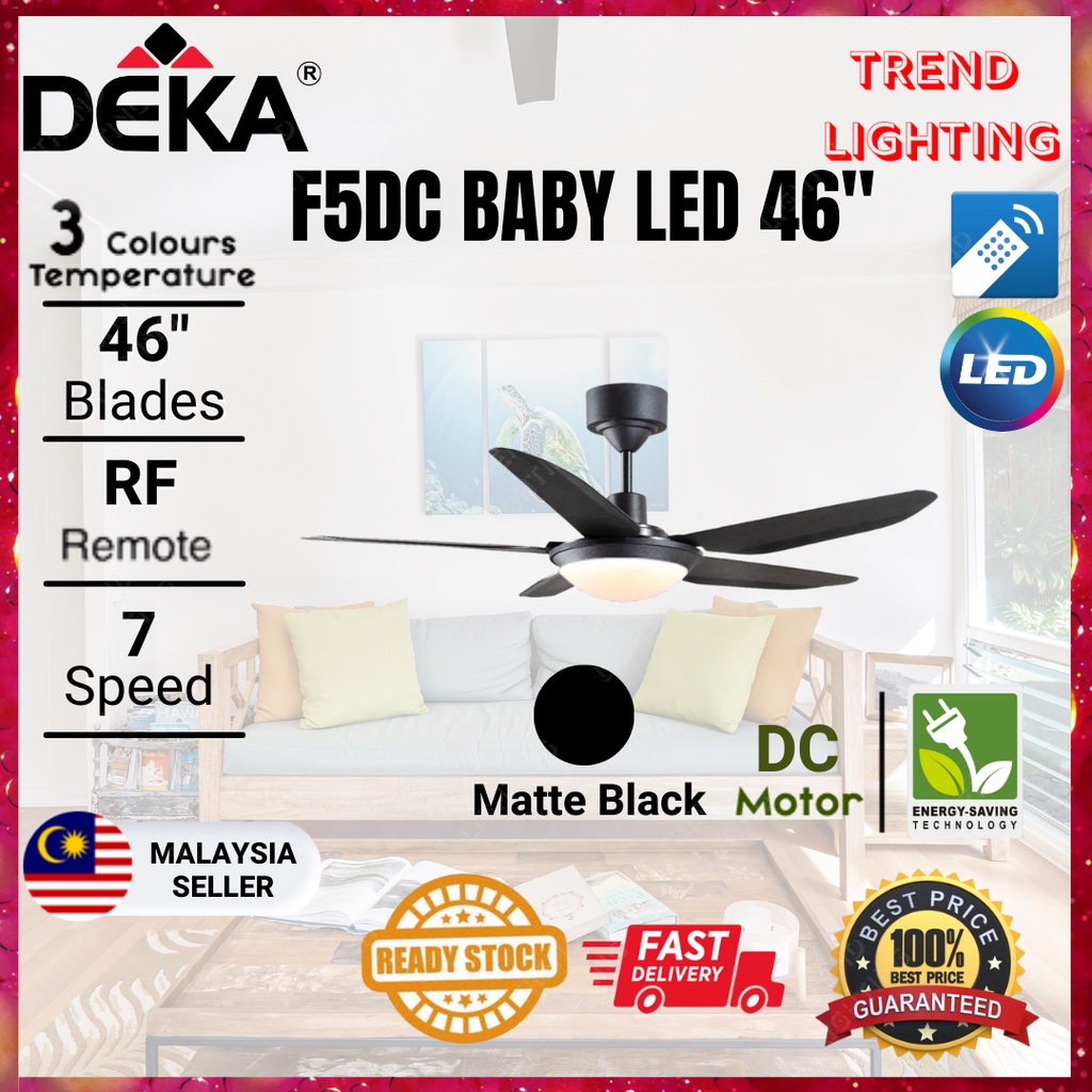 [ New Model In 2022 ] DEKA Ceiling Fan F5DC F5DCL 56" 46" DC Motor 14 ...