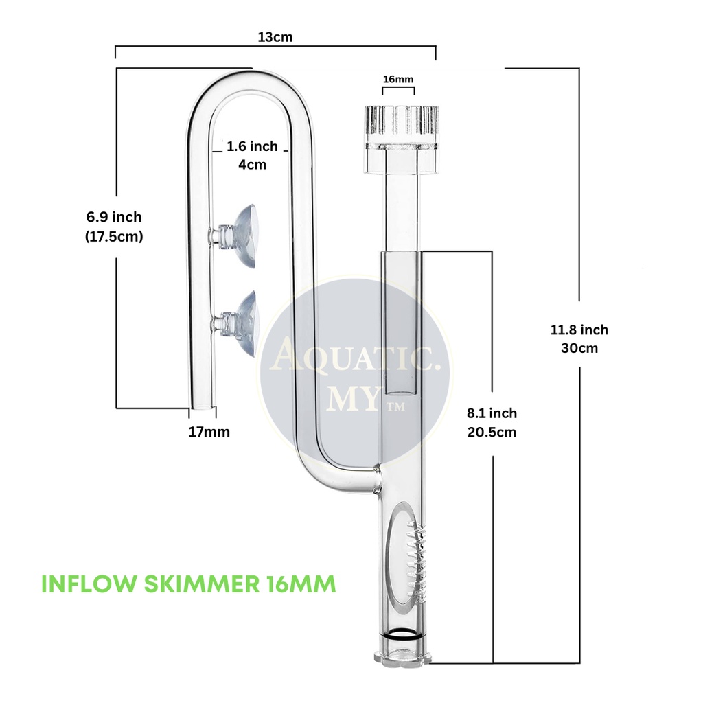 Premium Quality Aquarium Glass Lily Pipe Inflow Outflow Skimmer Pipe ...
