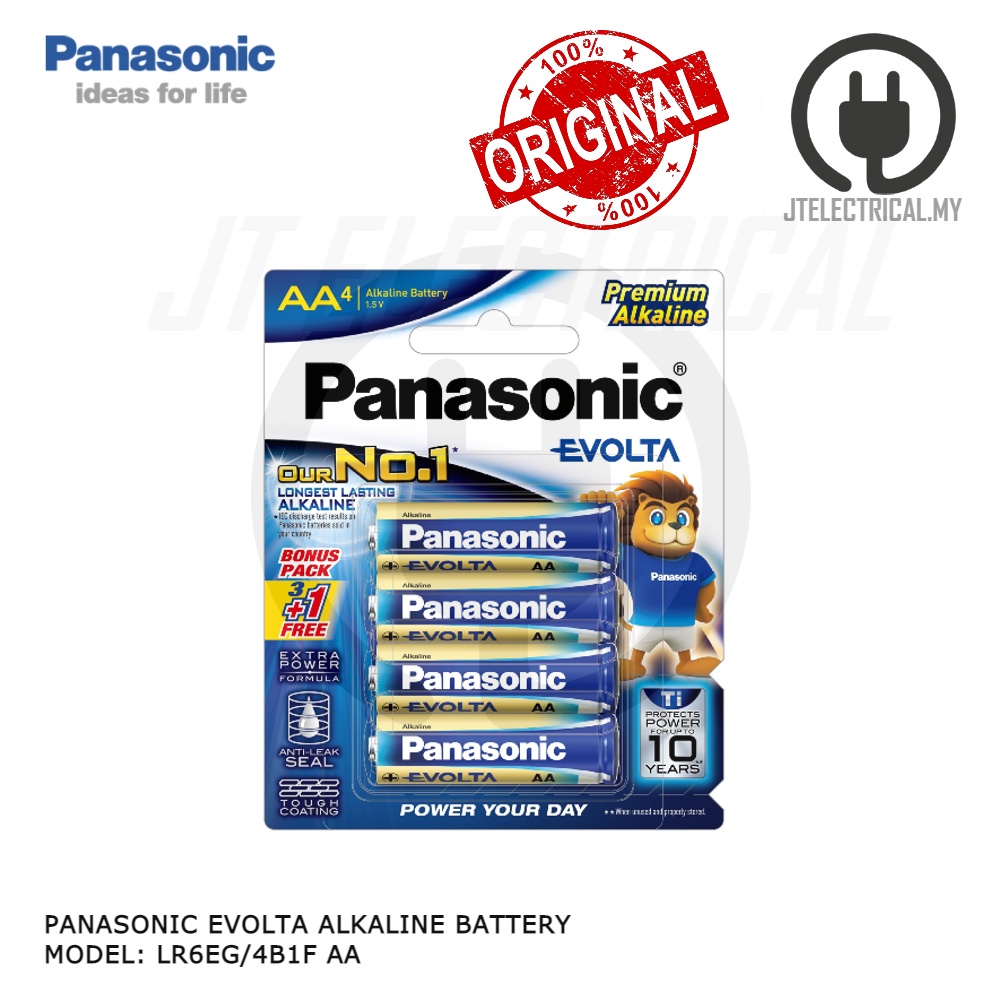 Panasonic EVOLTA Alkaline AA 4 Piece / Pack Battery | Shopee Malaysia