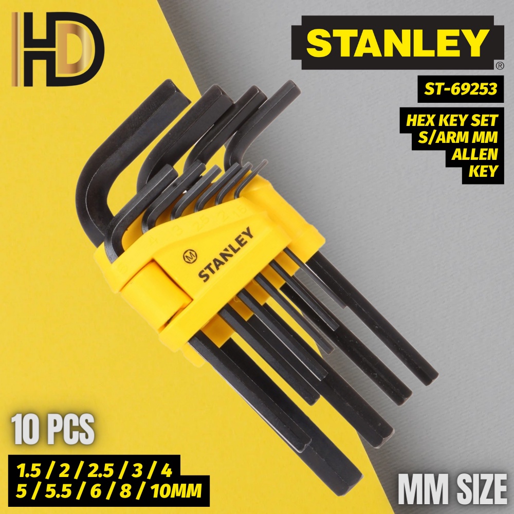 STANLEY 10 Pcs Hex Key Set / STANLEY 69-253 & 69-254 10 Pcs Hex Key Set ...