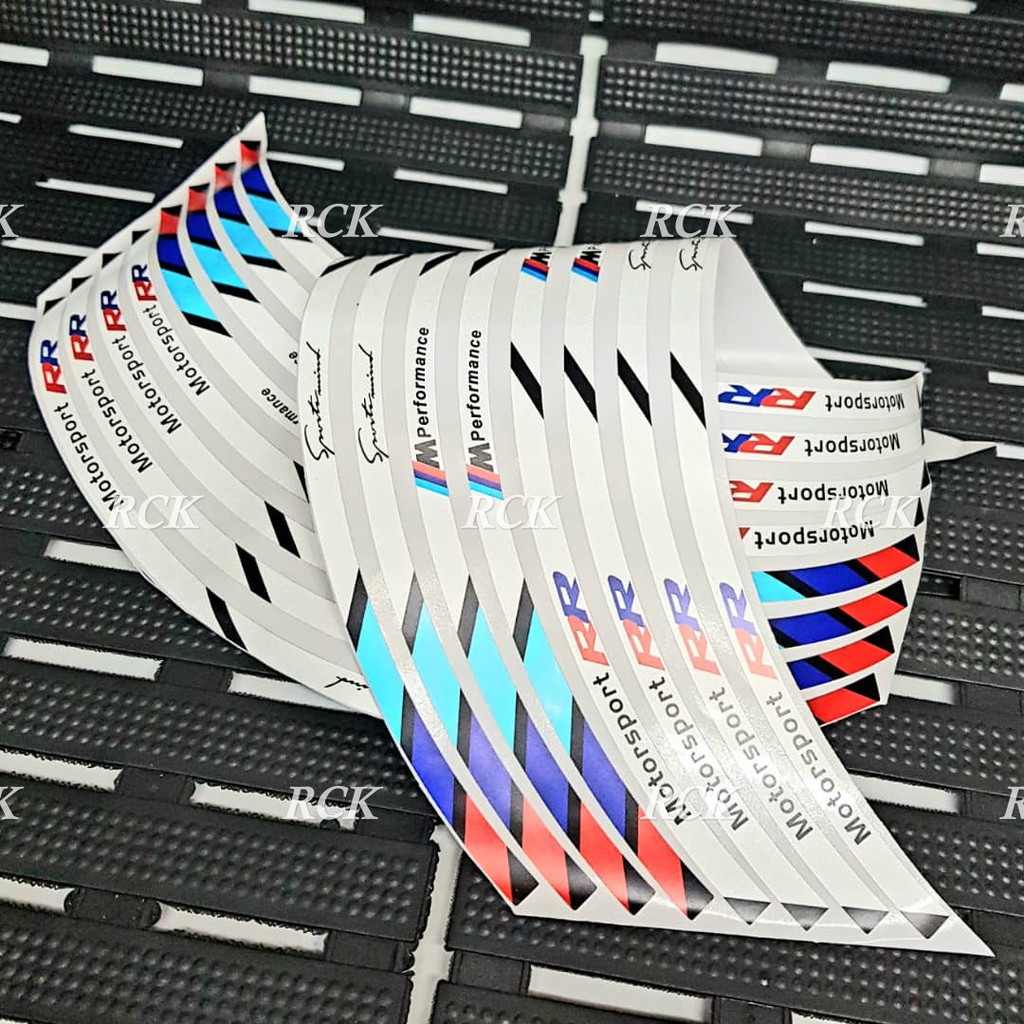 SPORT RIM STICKER BMW RR SPORT RIM STICKER WATERPROOF 17INCH/18INCH ...