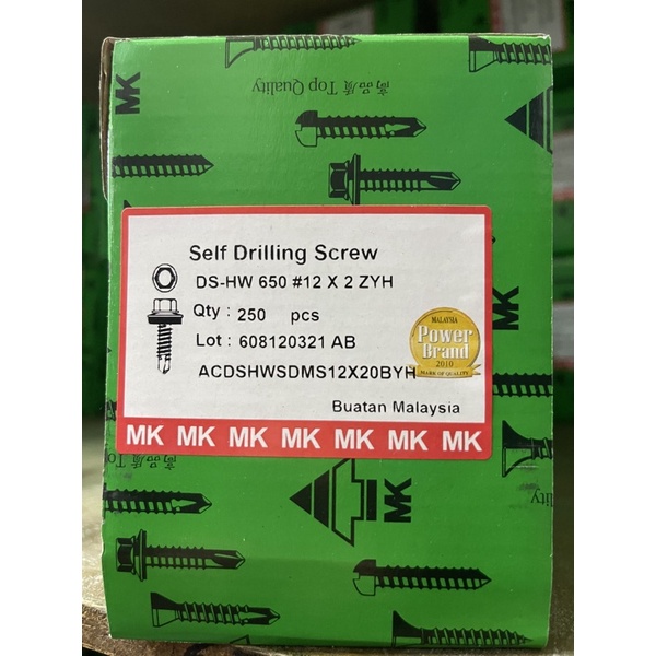 3/4"->4" MK SELF DRILLING SCREW DS-HW SCREW AWNING METAL DECK SKRU ATAP ...