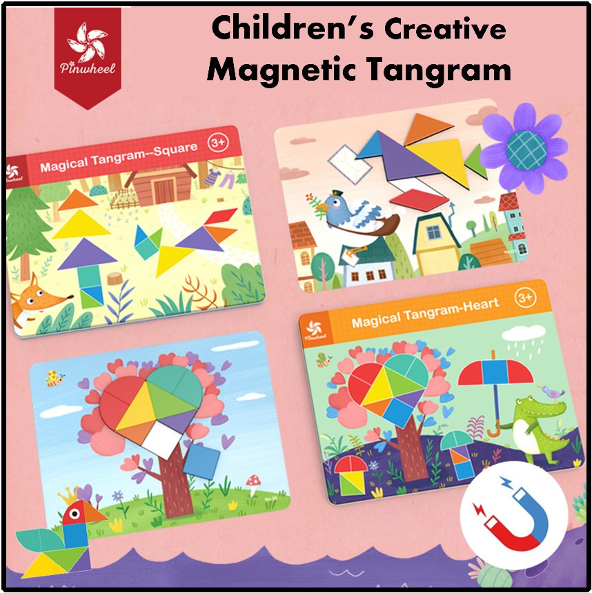 Pinwheel Magical Tangram - Square / Heart | Shopee Malaysia