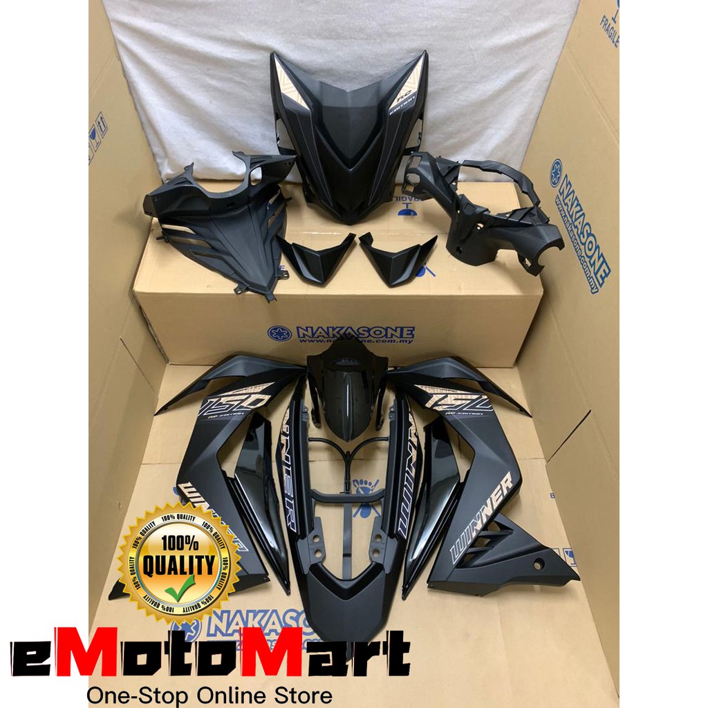 HONDA RS150 RS V1 COVER SET DESIGN WINNER - BLACK #STICKER TANAM ...