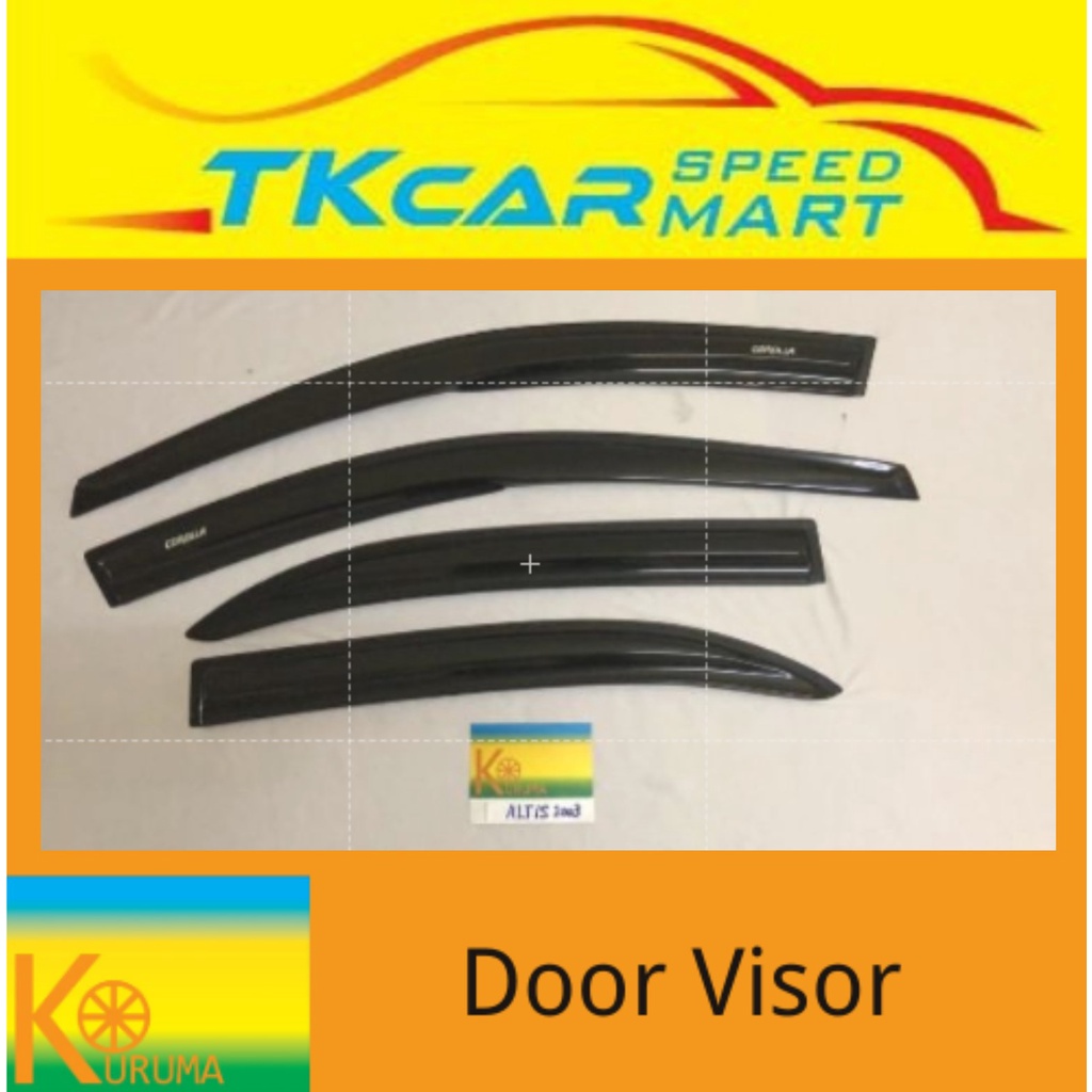 TOYOTA ALTIS 2001-2007 DOOR VISOR(FLAT/MUGEN) | Shopee Malaysia